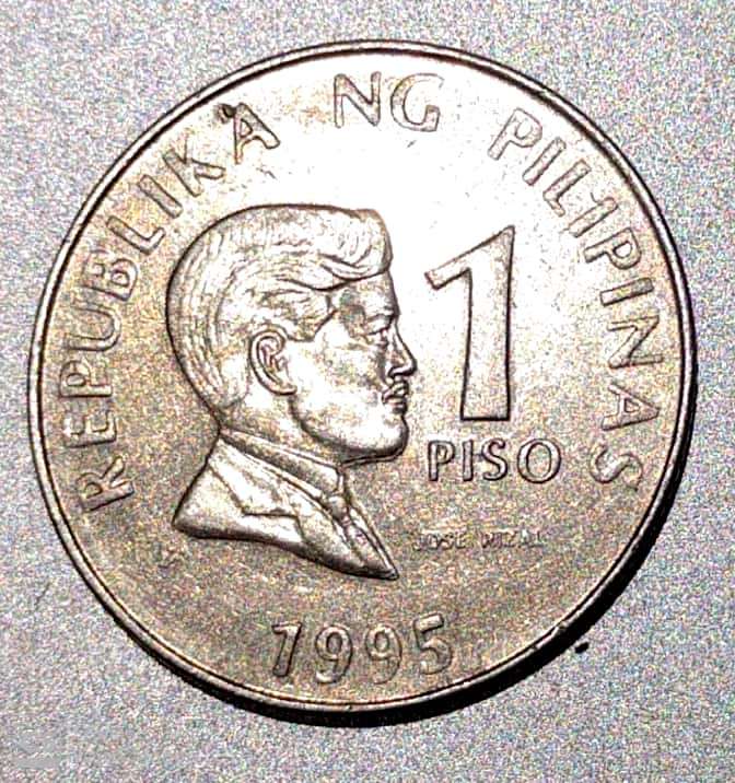 PHILIPPINES 1 Piso Jose Rizal 1995 2003 UNC 1476 Coinswala PHILIPPINES 1 Piso Jose Rizal 1995 2003 UNC 1476 Coinswala
